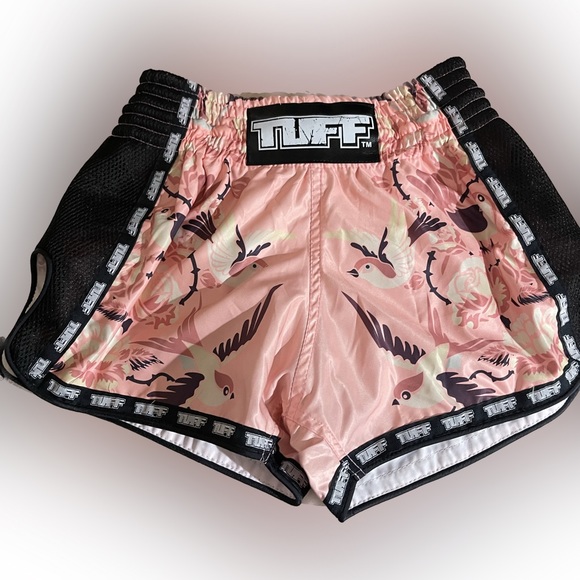Tuff Athletics | Shorts | Tuff Retro Style Shorts Birds Roses | Poshmark